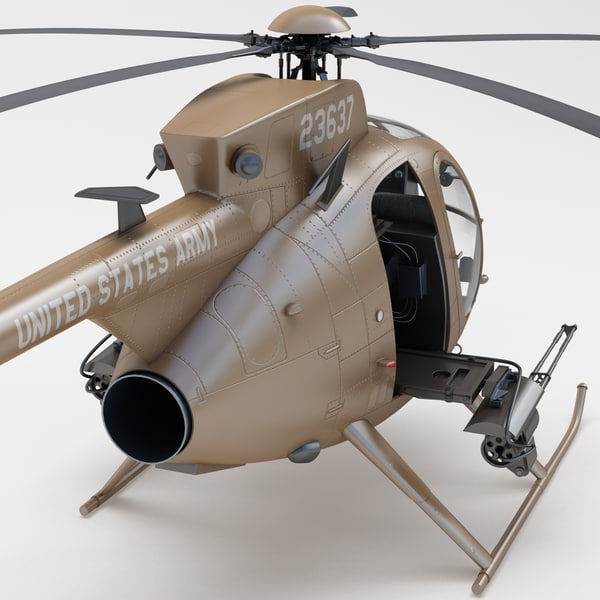 ah-6 little bird helicopter 3d model