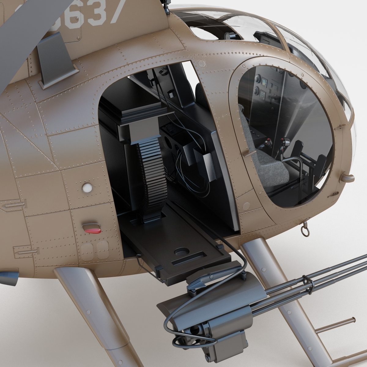 ah-6 little bird helicopter 3d model