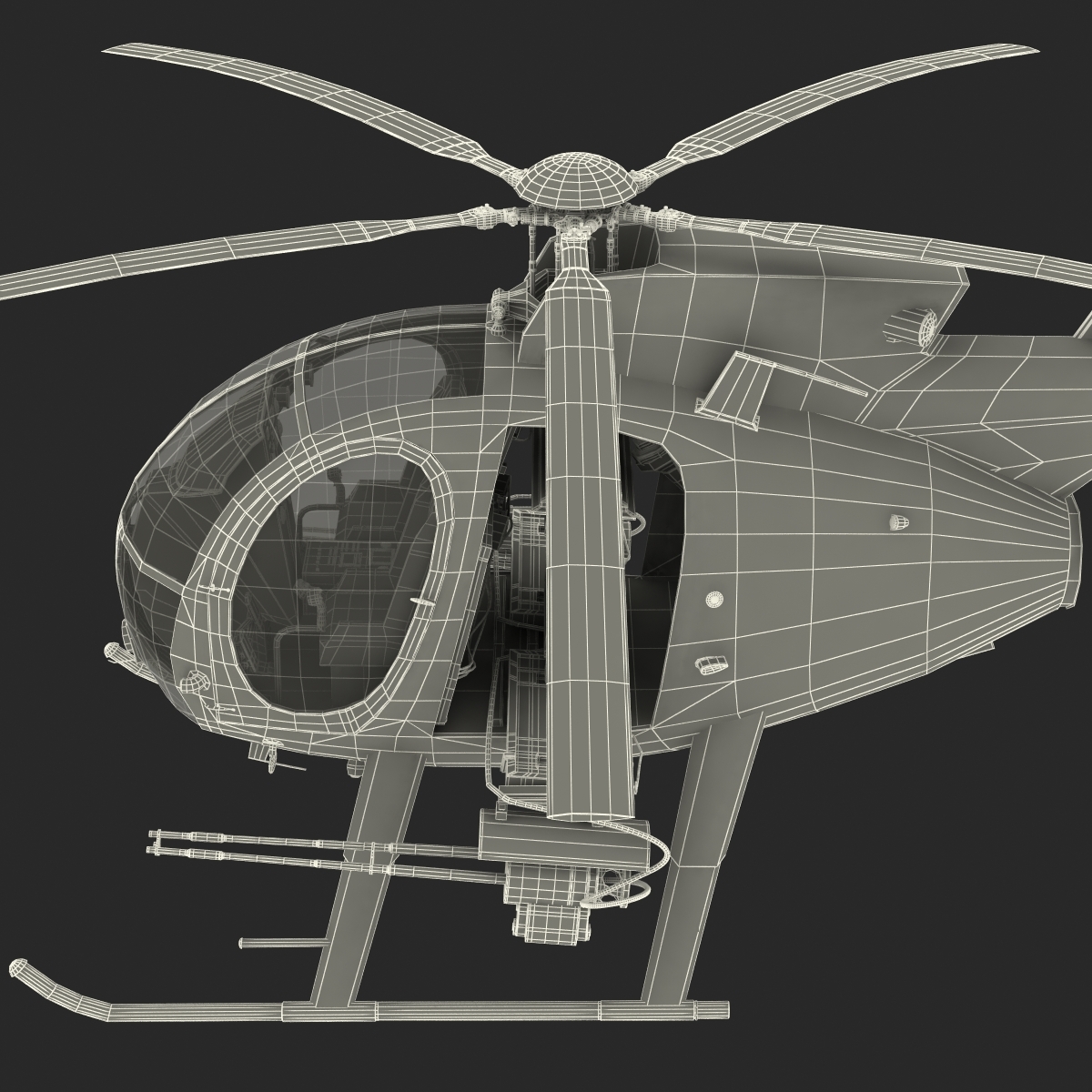 ah-6 little bird helicopter 3d model