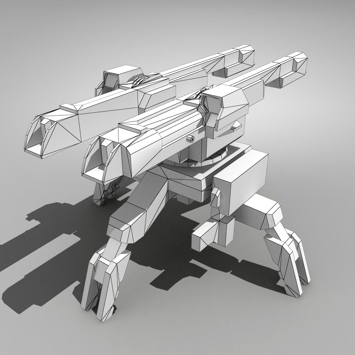 3d model sci-fi turret