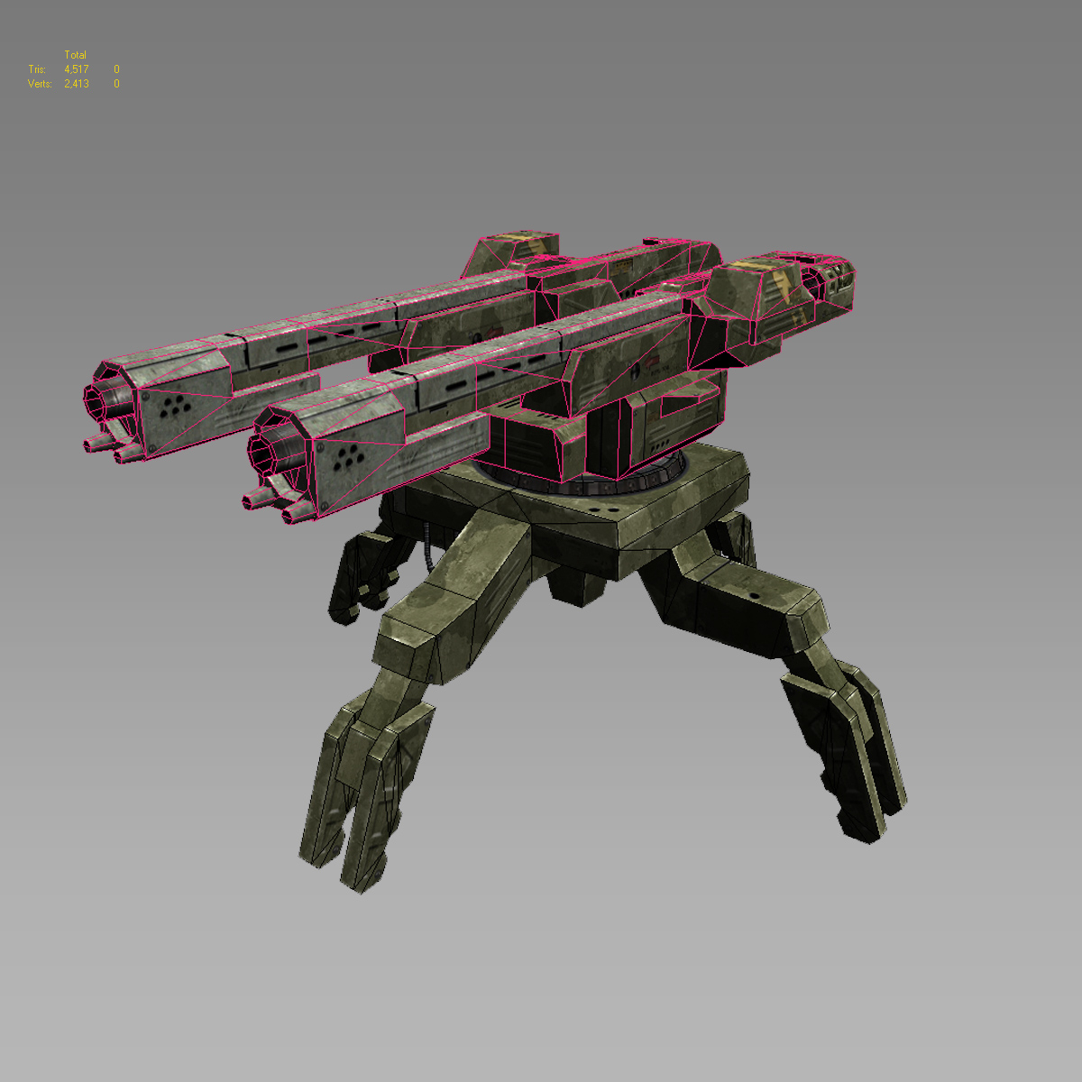 3d model sci-fi turret