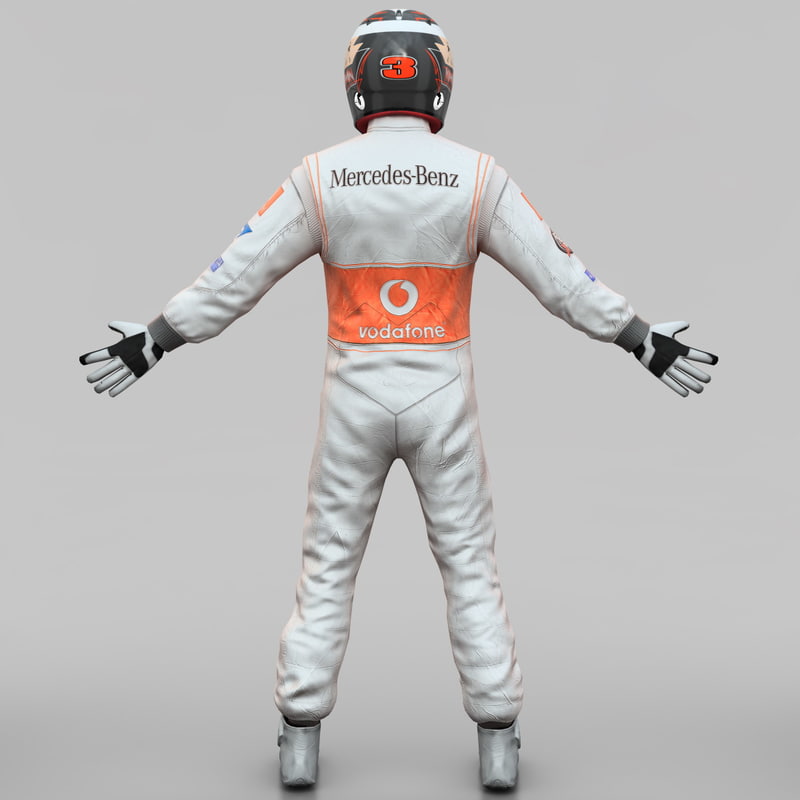 racing driver mercedes 3d 3ds