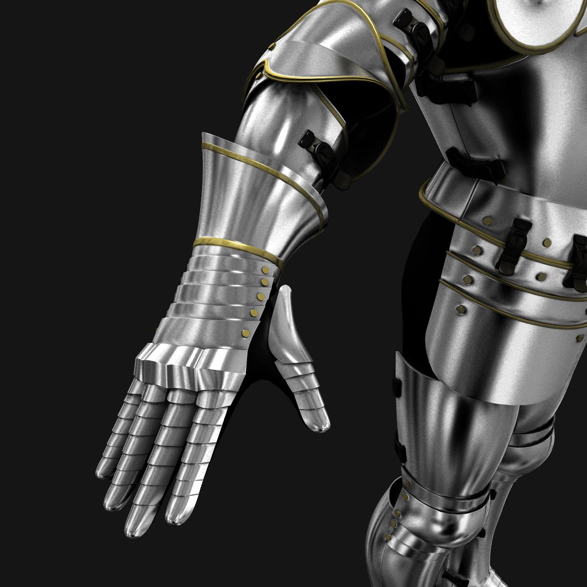 3d 16th century plate armor model