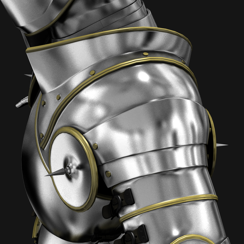 3d 16th century plate armor model