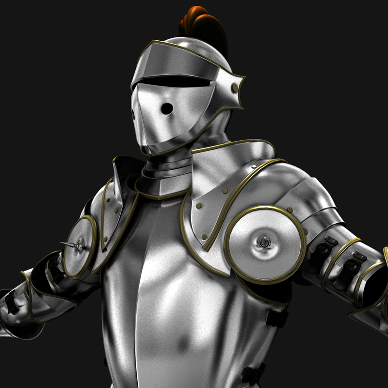 3d 16th century plate armor model