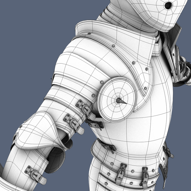 3d 16th century plate armor model