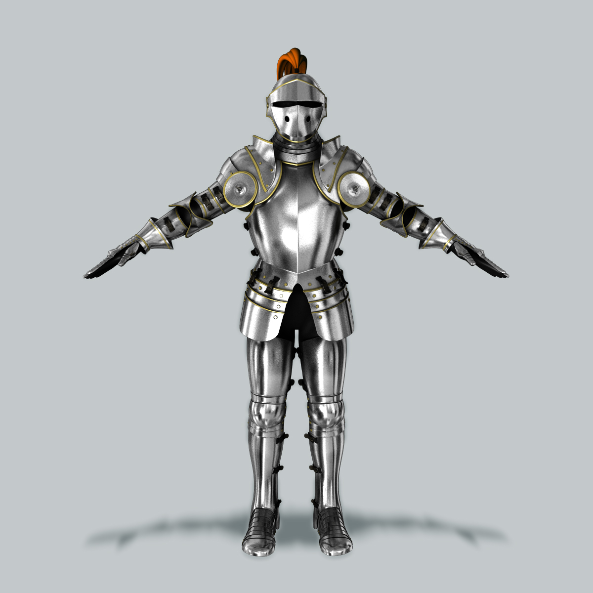 3d 16th century plate armor model