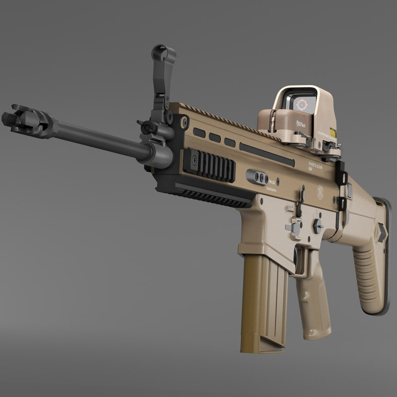 3d assault rifle fn scar-h model