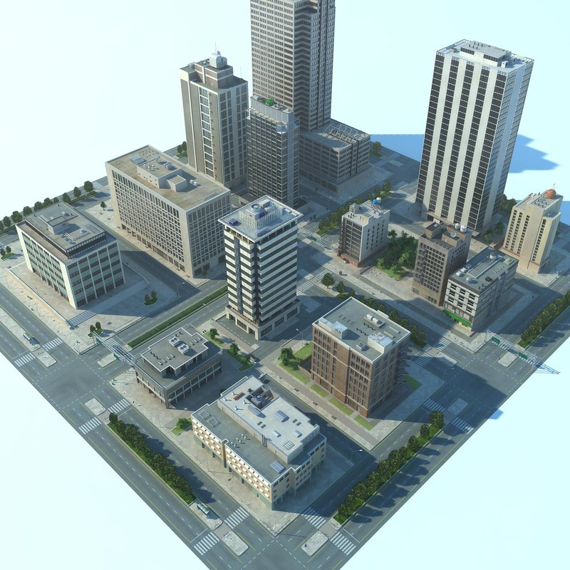 3d city cityscape model