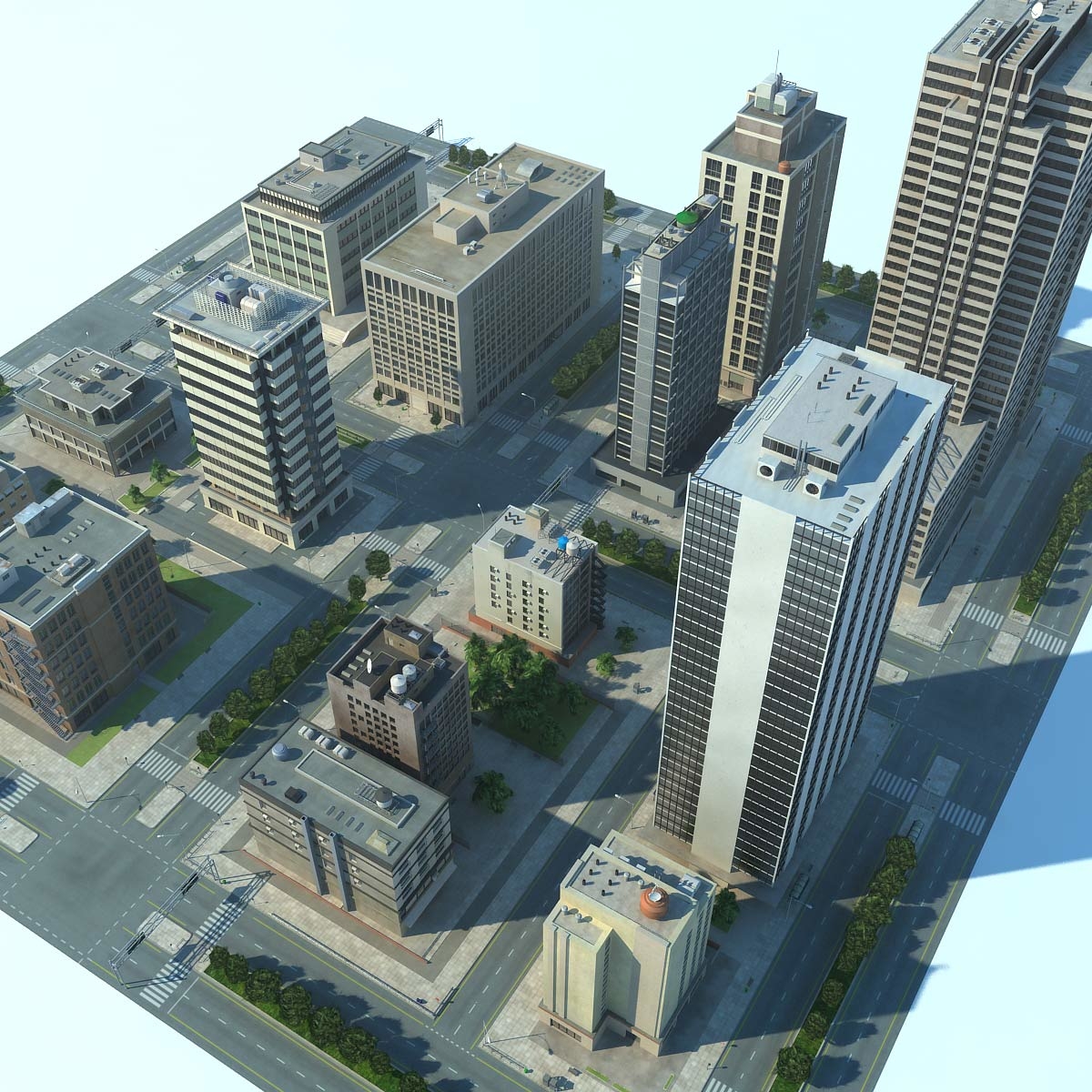 3d city cityscape model