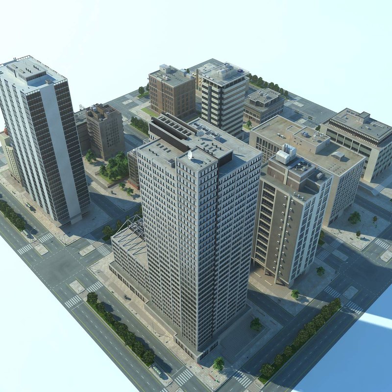 3d city cityscape model
