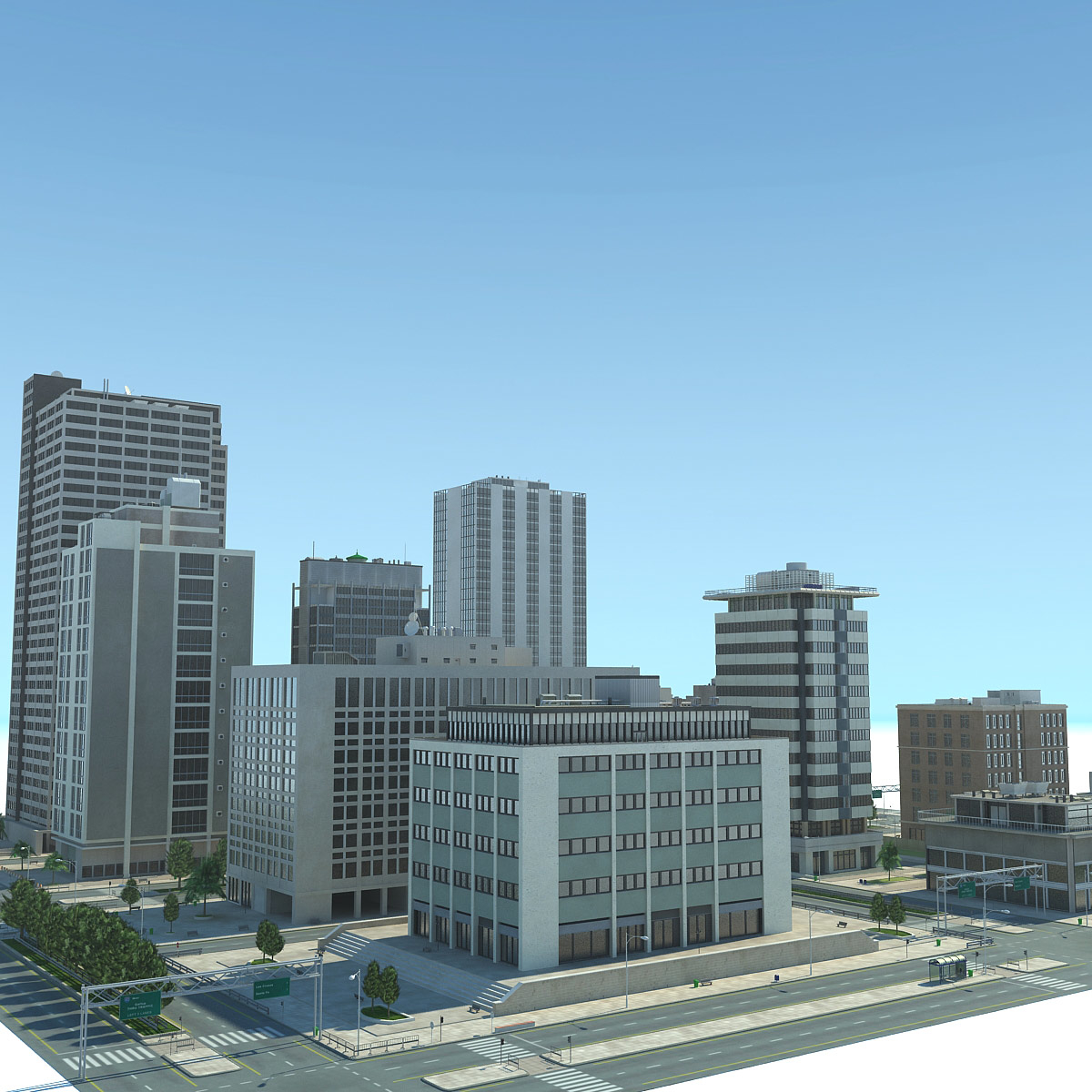 3d city cityscape model