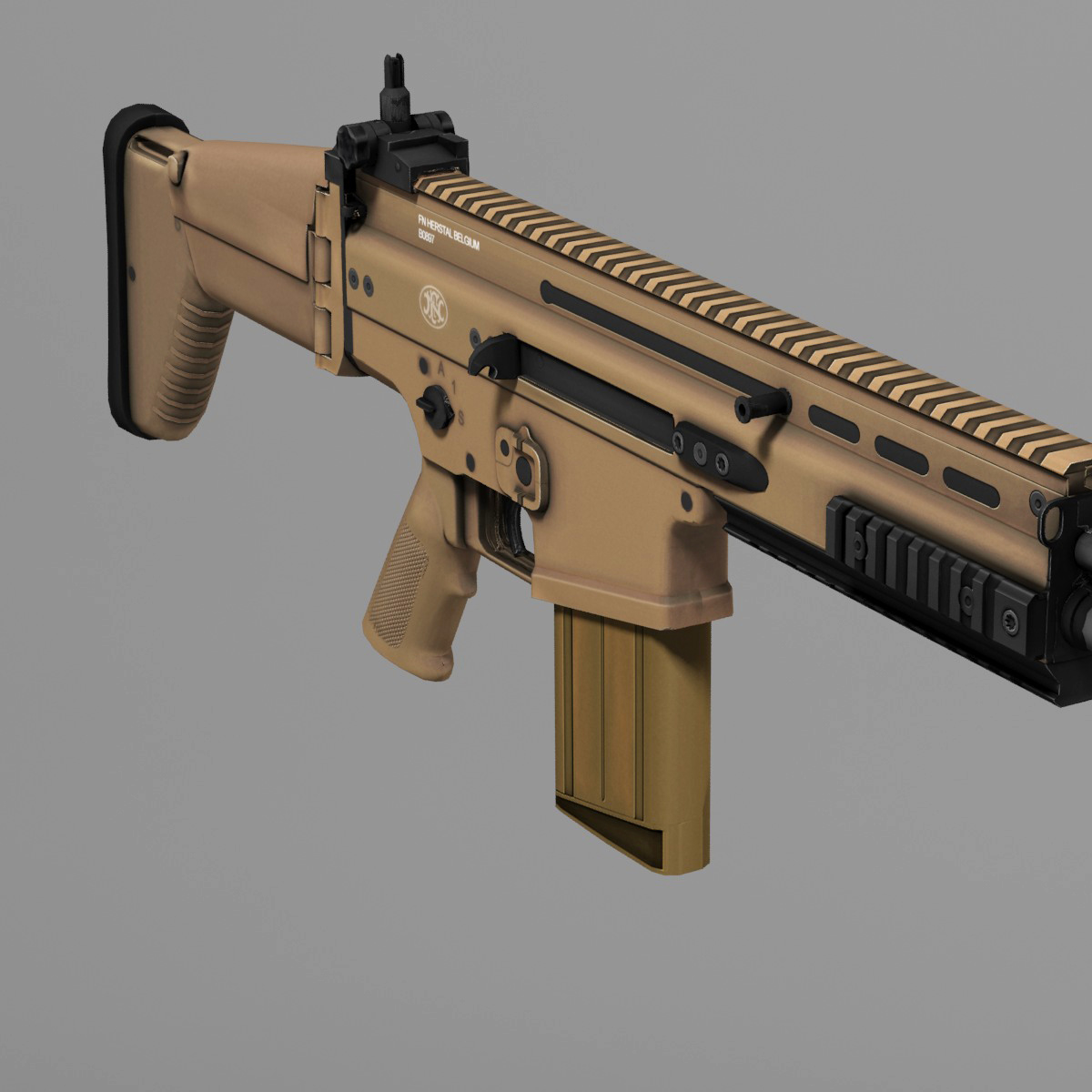 3ds max assault rifle fn scar-h
