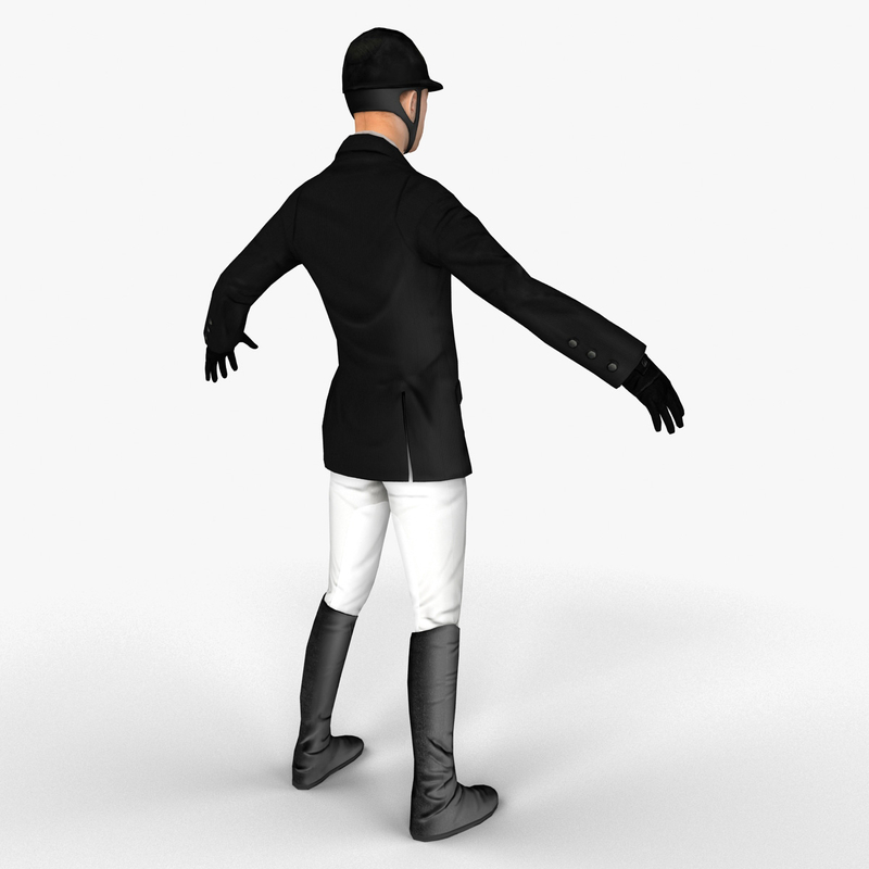 3d model horse rider