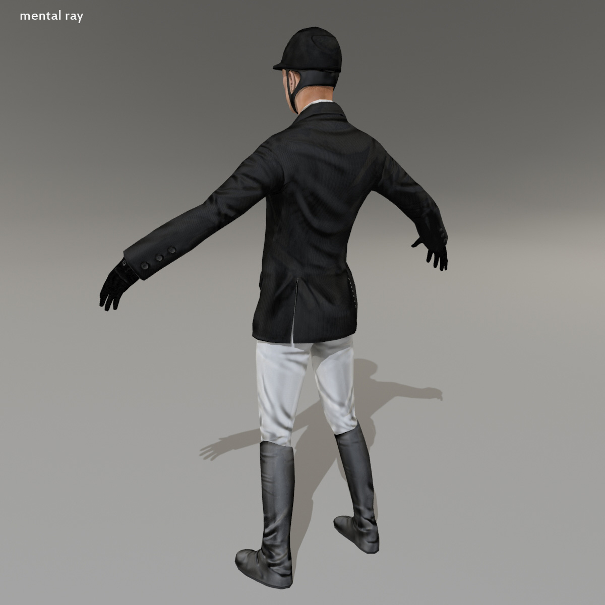 3d model horse rider