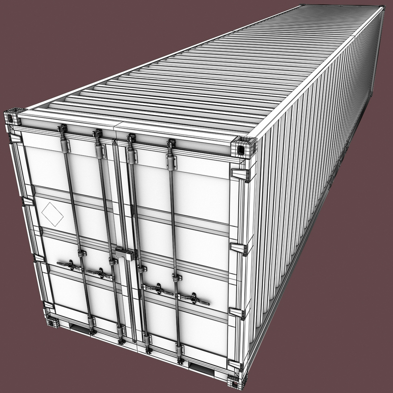 3ds max 40 feet container