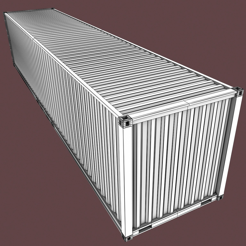 3ds max 40 feet container