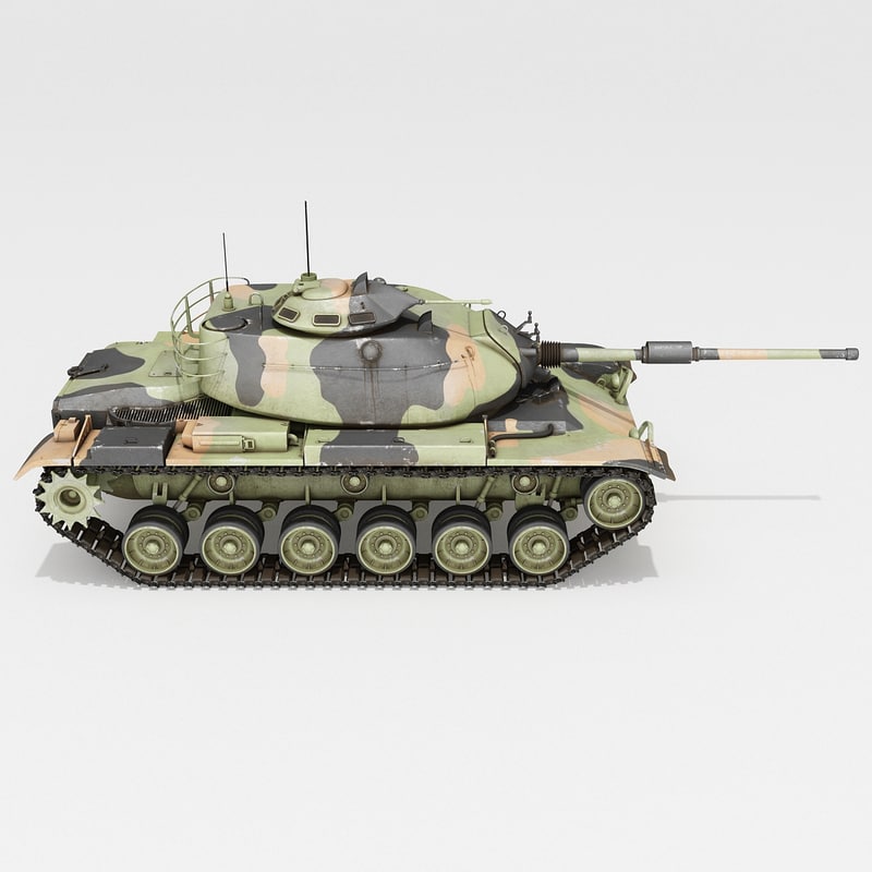 3d model m60 patton combat tank
