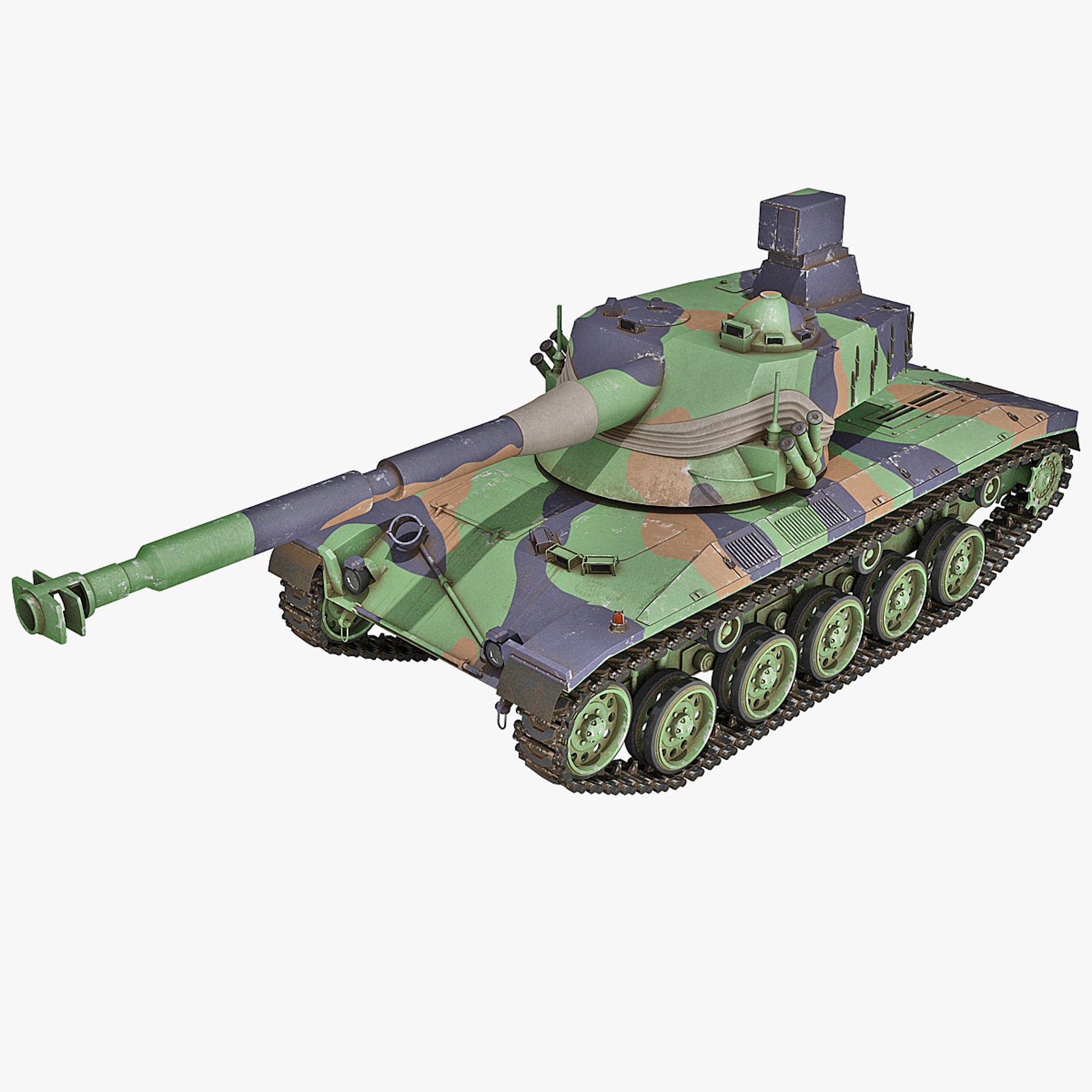 3d model austrian sk-105 light tank