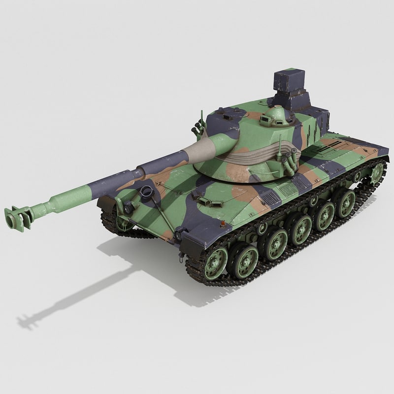 3d model austrian sk-105 light tank