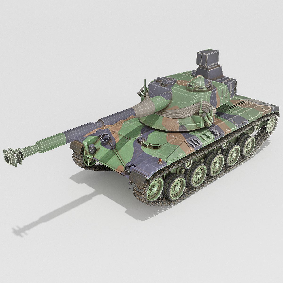 3d model austrian sk-105 light tank
