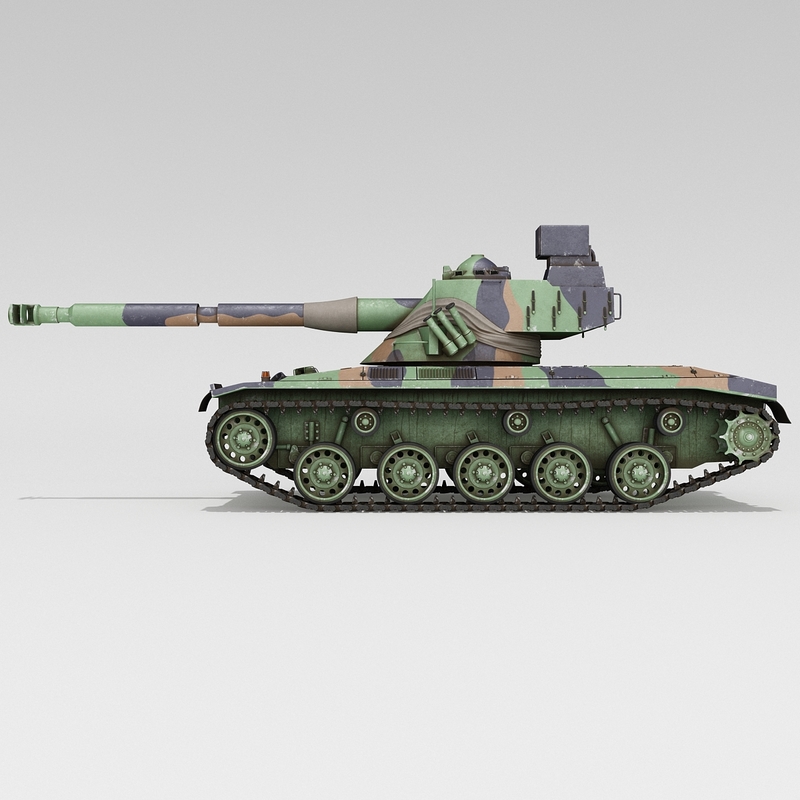 3d model austrian sk-105 light tank