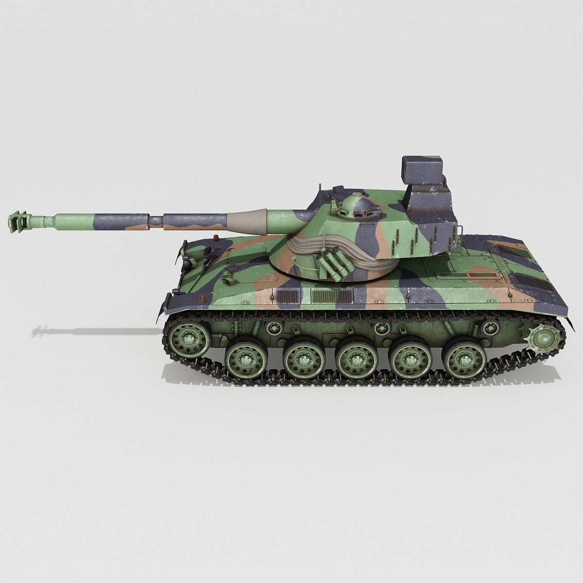 3d model austrian sk-105 light tank