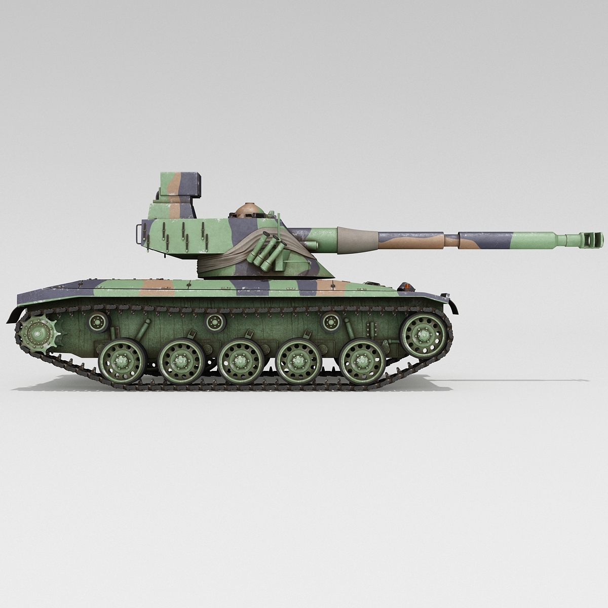 3d model austrian sk-105 light tank