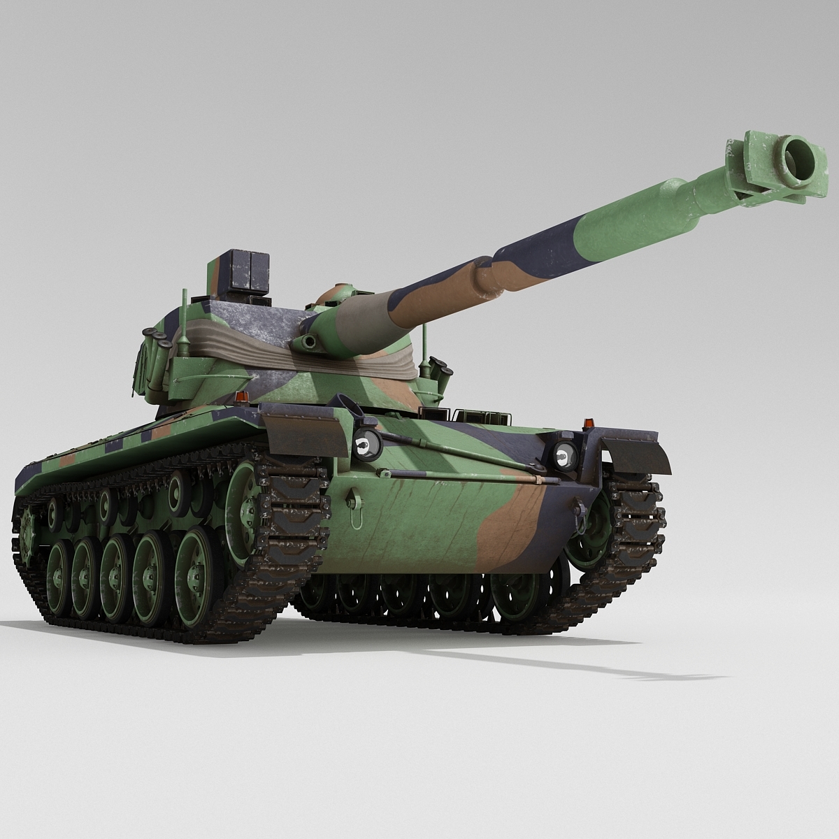 3d model austrian sk-105 light tank