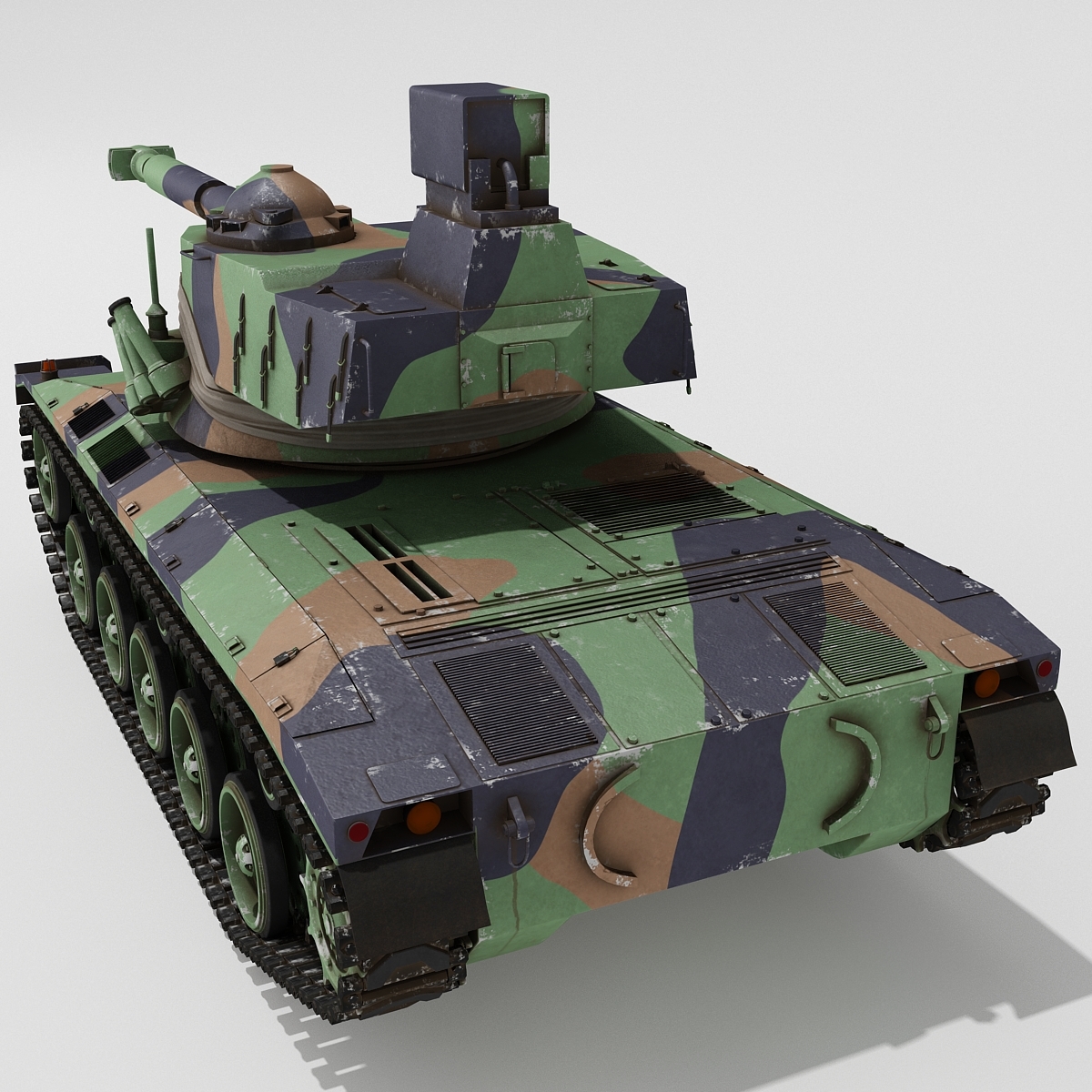 3d model austrian sk-105 light tank