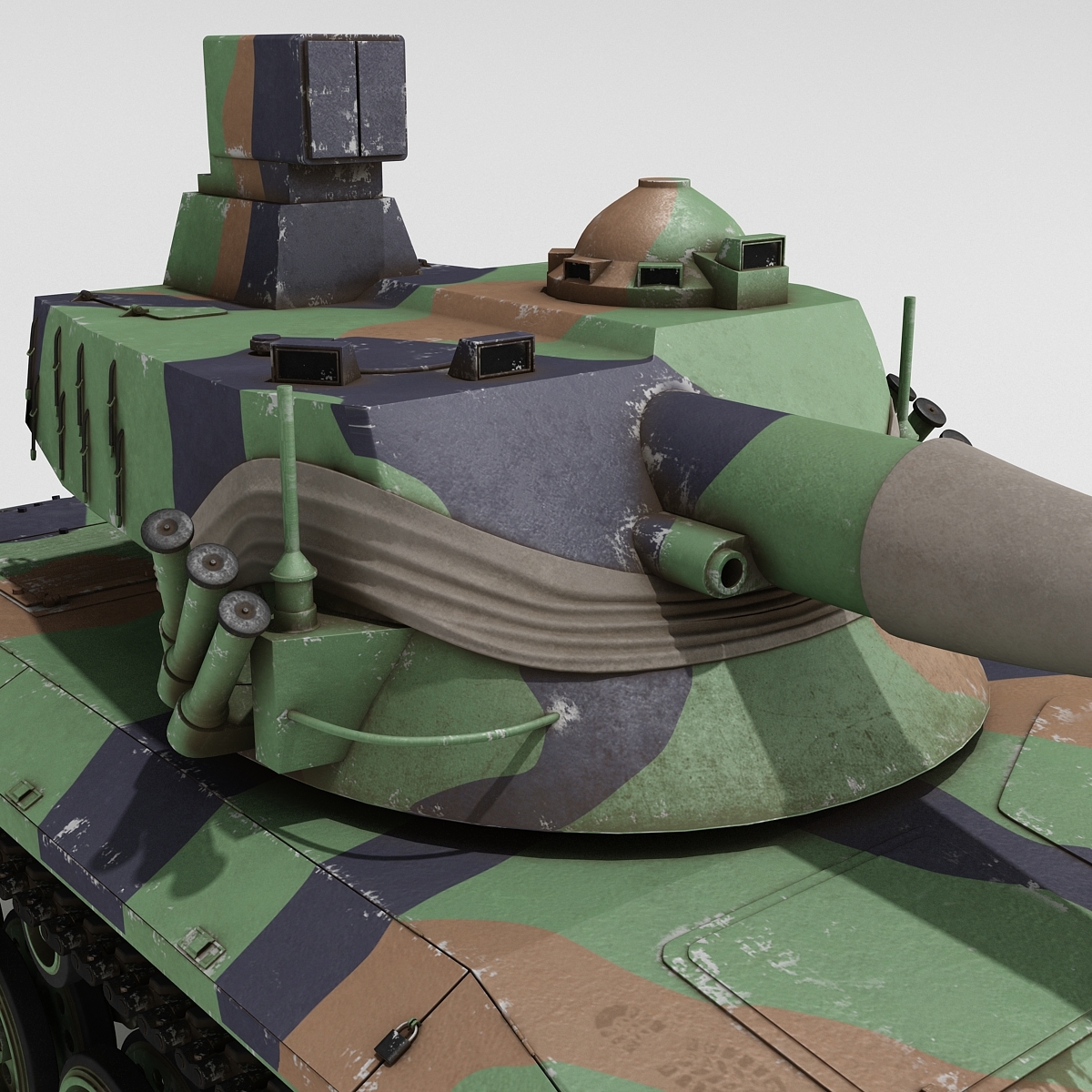 3d model austrian sk-105 light tank