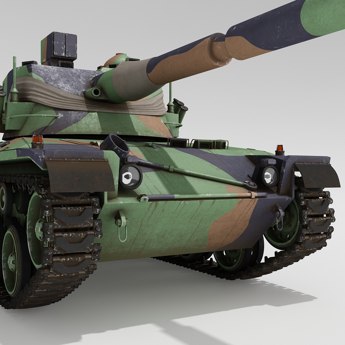 3d model austrian sk-105 light tank