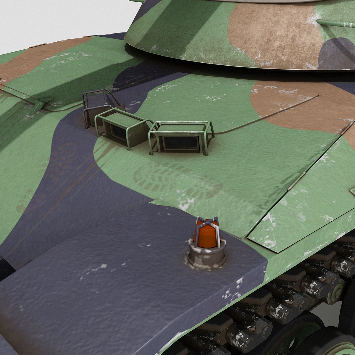 3d model austrian sk-105 light tank