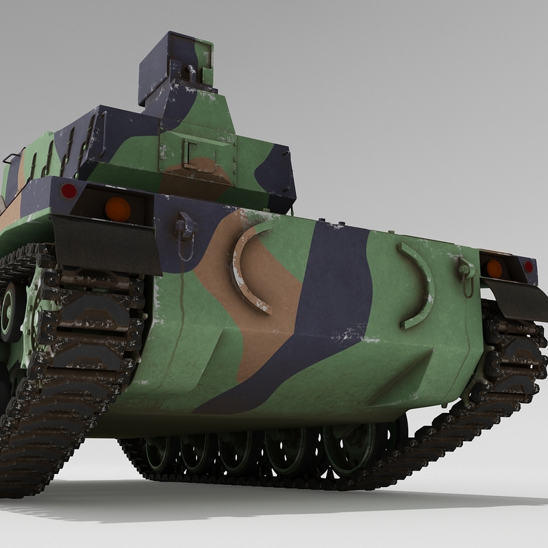 3d model austrian sk-105 light tank