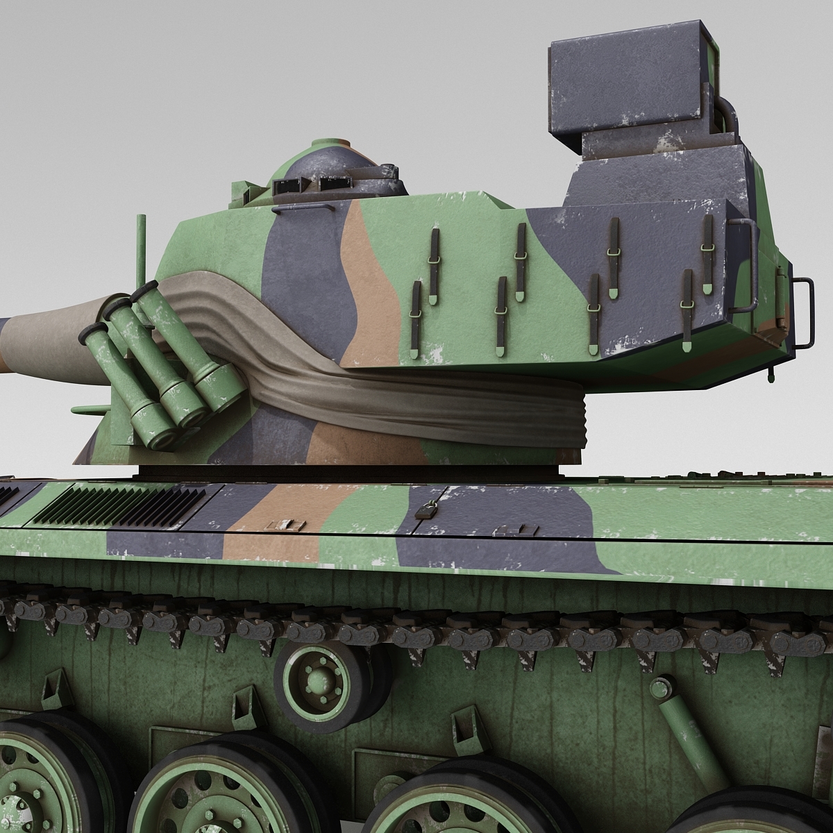 3d model austrian sk-105 light tank