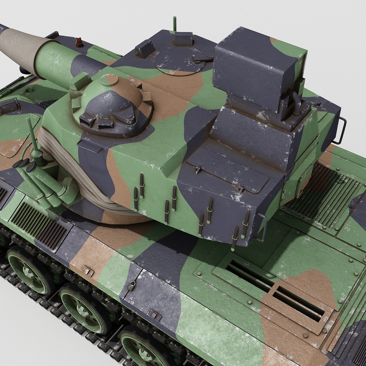 3d model austrian sk-105 light tank