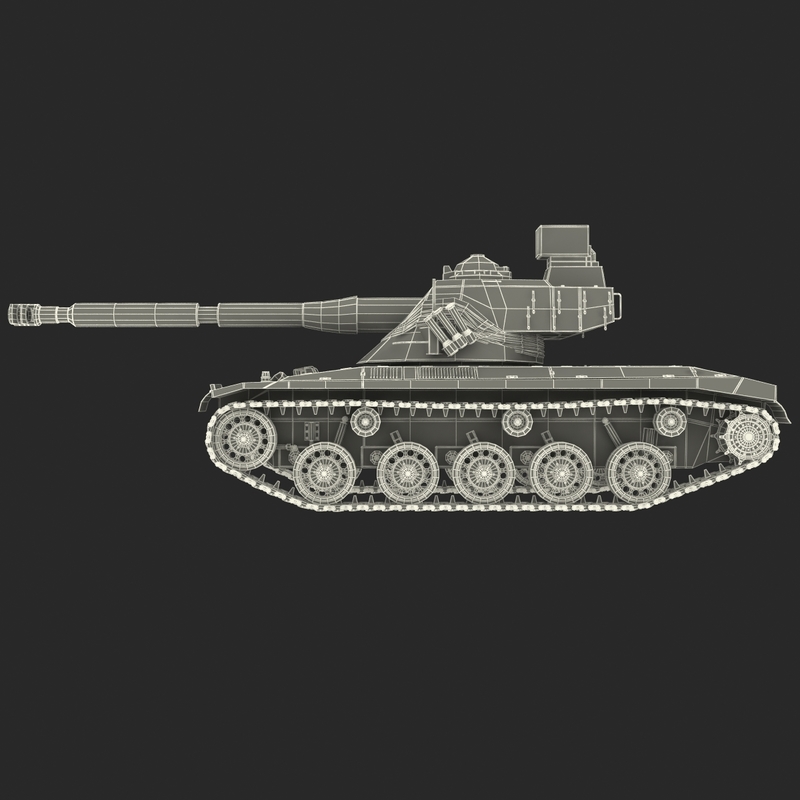 3d model austrian sk-105 light tank