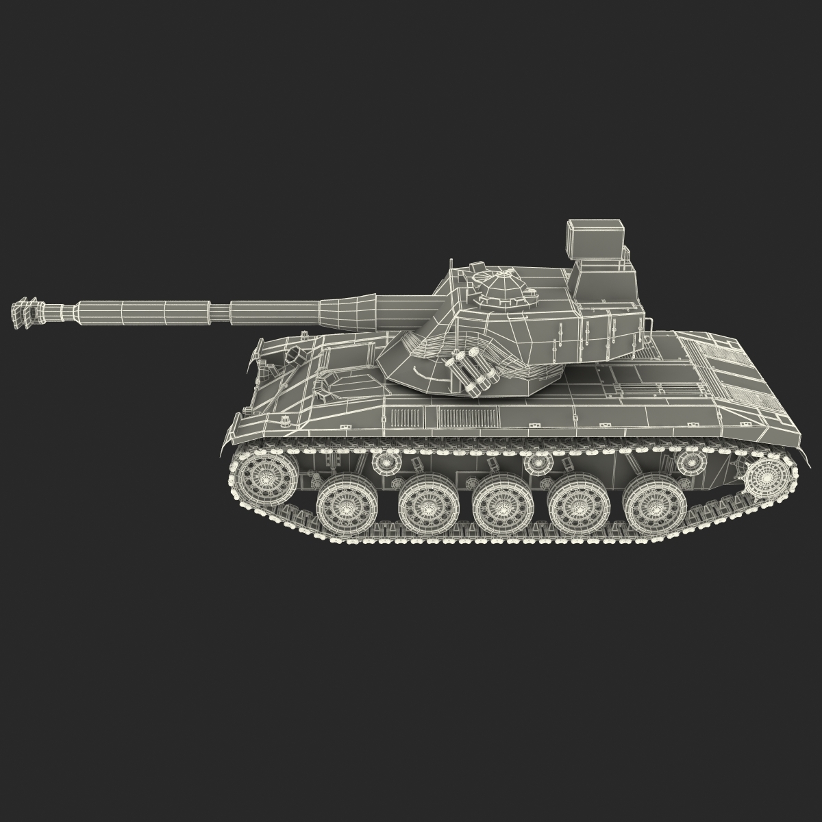 3d model austrian sk-105 light tank