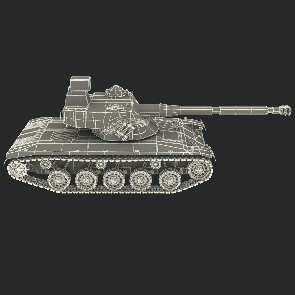 3d model austrian sk-105 light tank