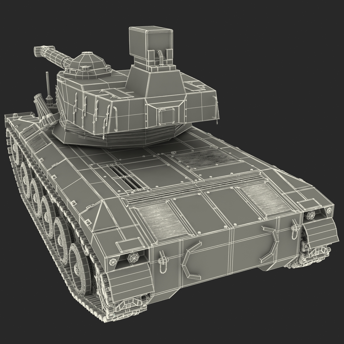 3d model austrian sk-105 light tank