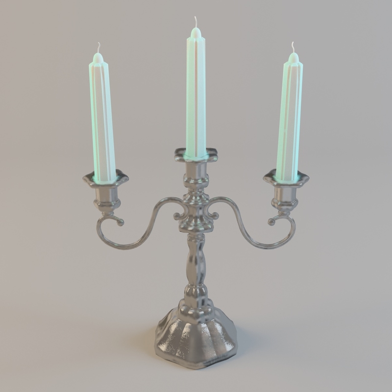classic candle 3d model