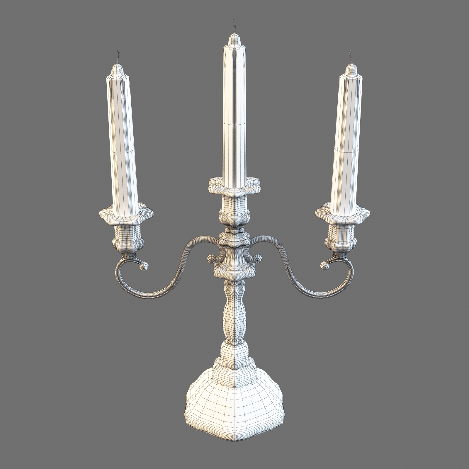 classic candle 3d model