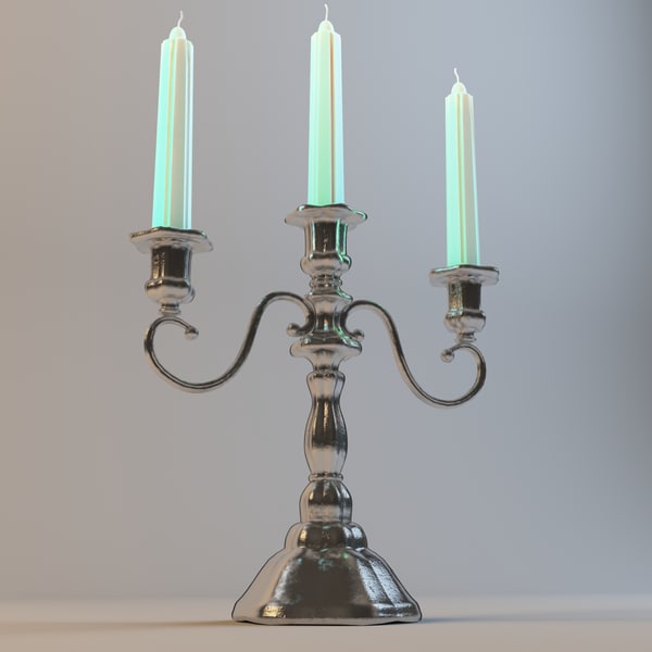 classic candle 3d model