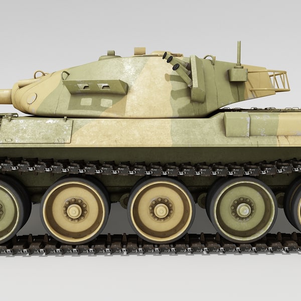 3d model japanese type 74 battle tank