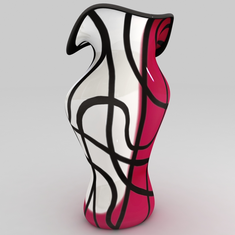 3d realistic human shaped vase model