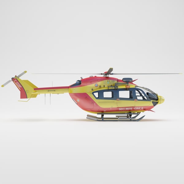 eurocopter ec145 helicopter 3d 3ds