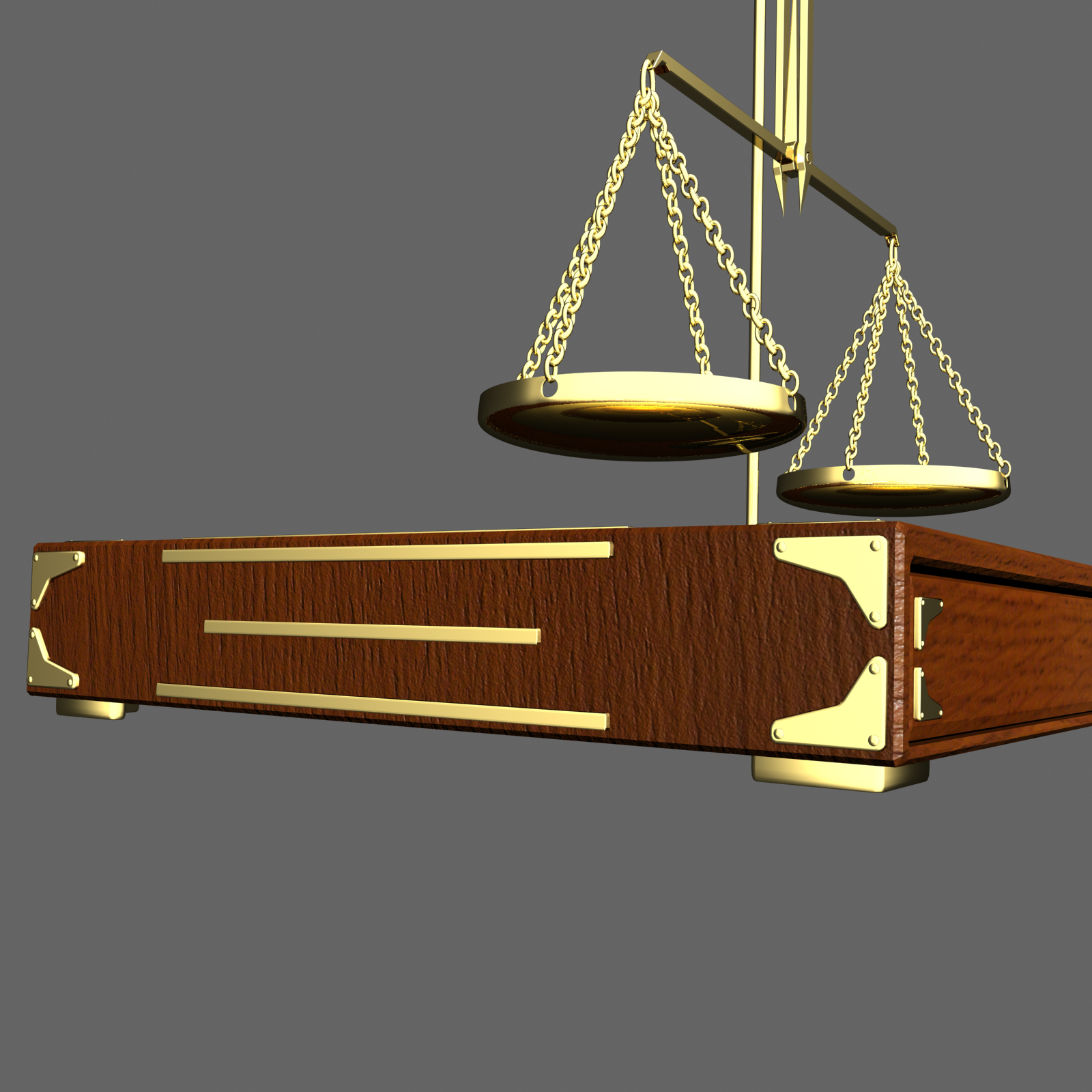 antique scales box 3d model