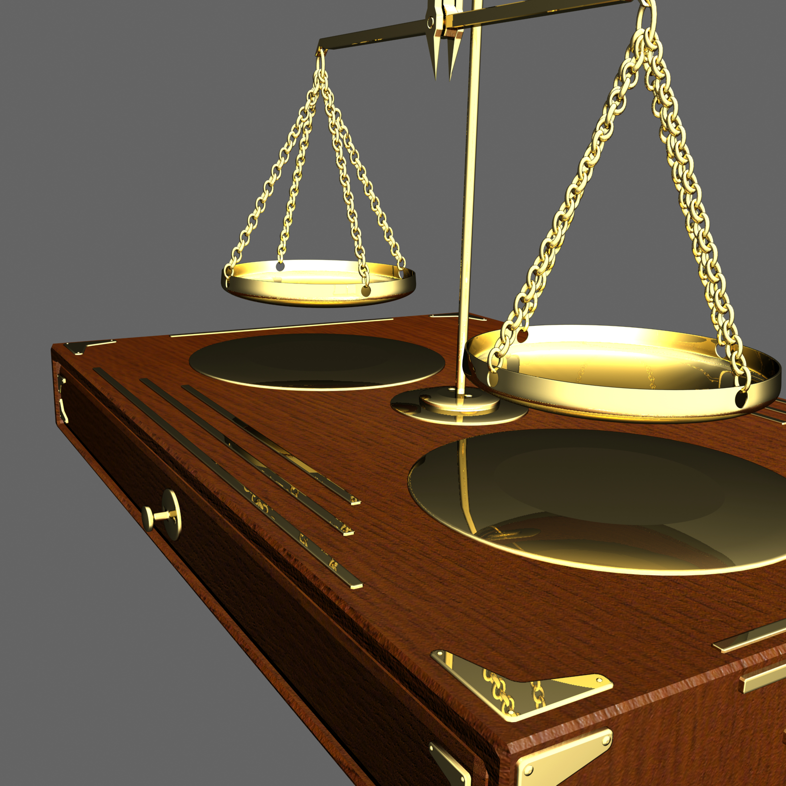 antique scales box 3d model