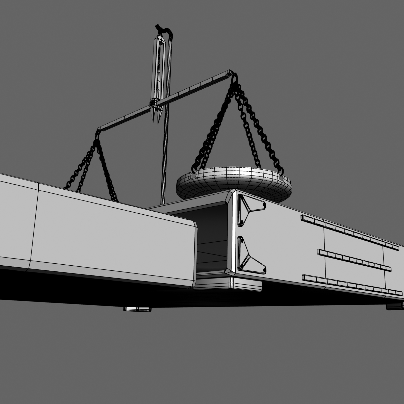 antique scales box 3d model