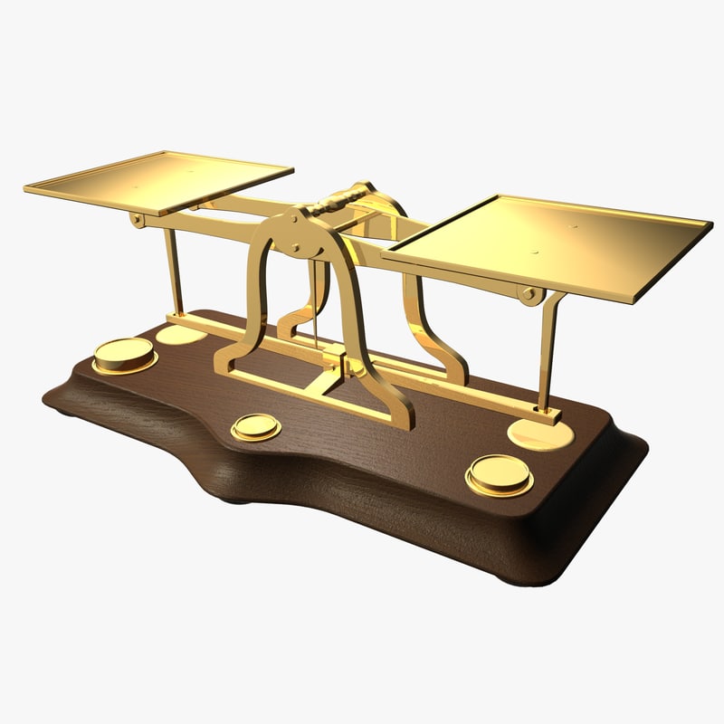 antique postage scales 3d model